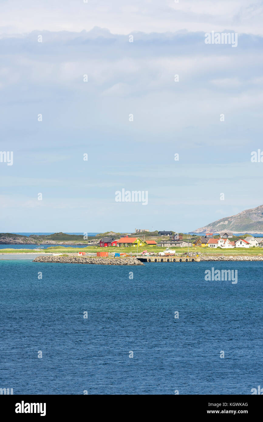panoramic view of the coast and the islands at Svolvaer in the Lofoten ...