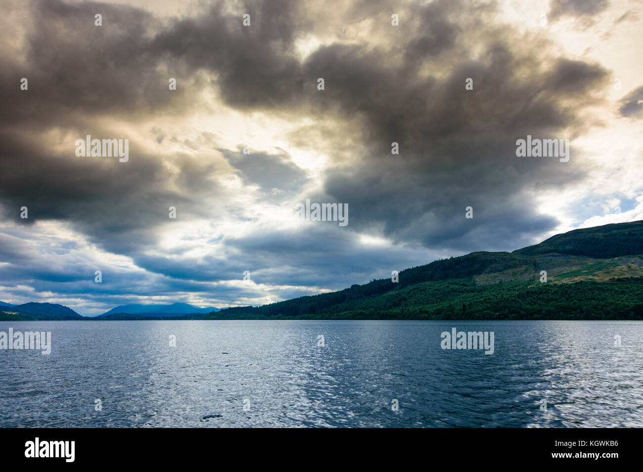 Dramatic sunset over the beautiful Loch Ness, Scotland Stock Photo - Alamy
