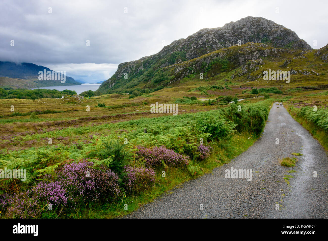 Loch Ewe in Wester Ross, on the west coast of Scotland and the Atlantic ...