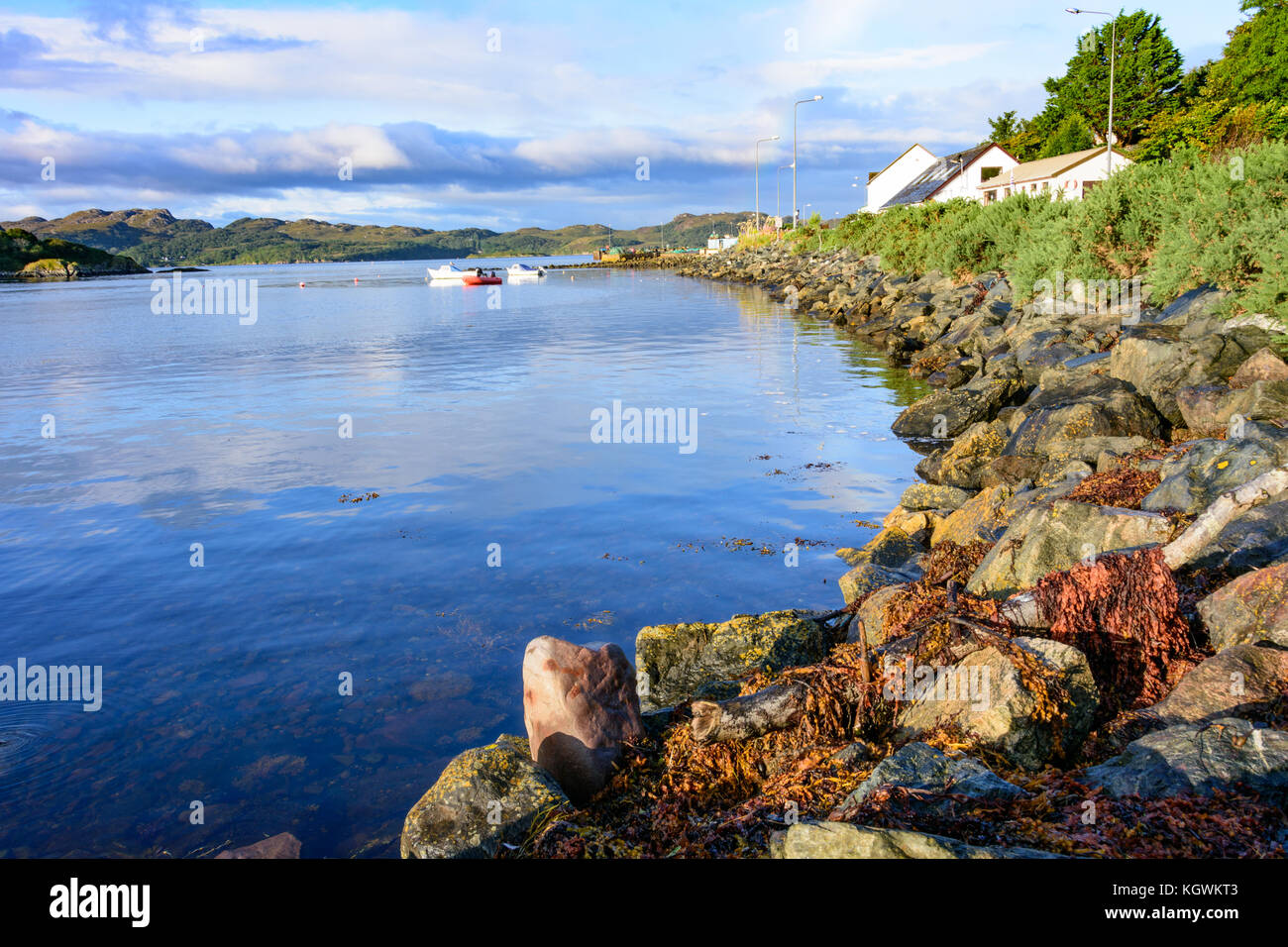 Gairloch harbor and marina Atlantic Coast of Scotland in Wester Ross ...