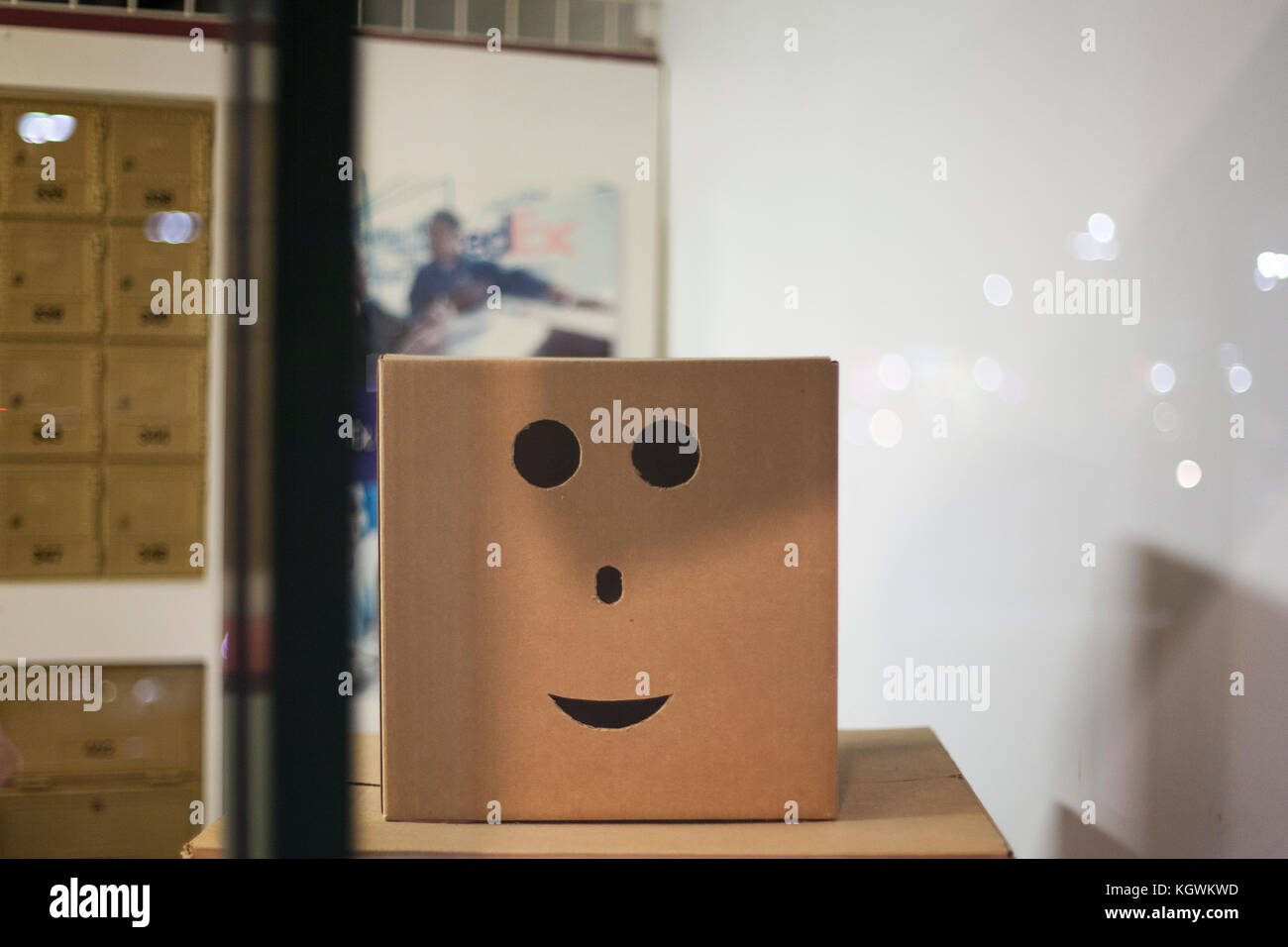 A smiling box in Fairfield, California Stock Photo - Alamy