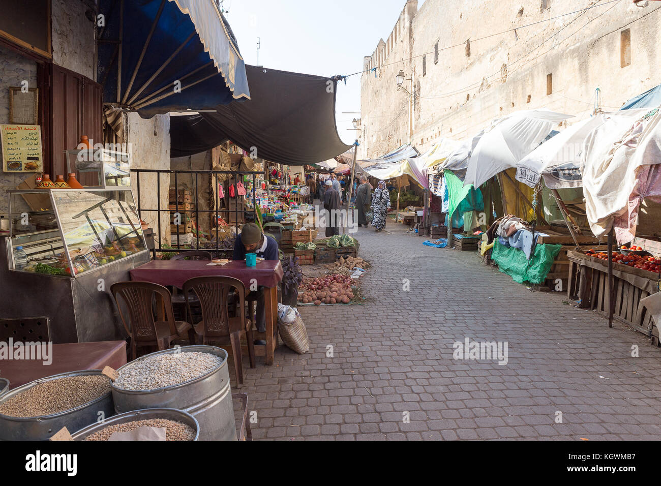 Street Market in The Medina (Old City), Fez, Morocco Stock Photo - Alamy