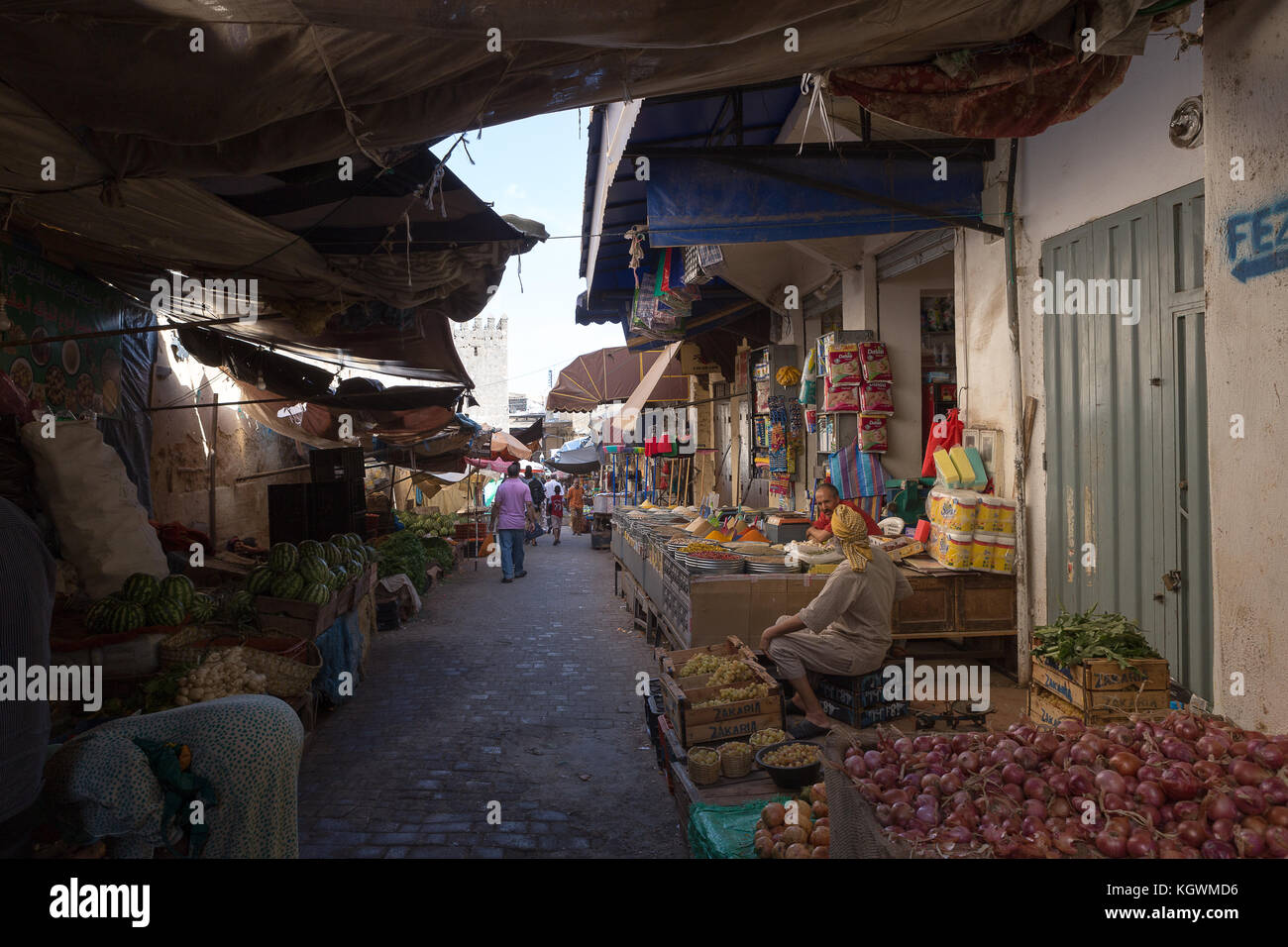 Street Market in The Medina (Old City), Fez, Morocco Stock Photo - Alamy
