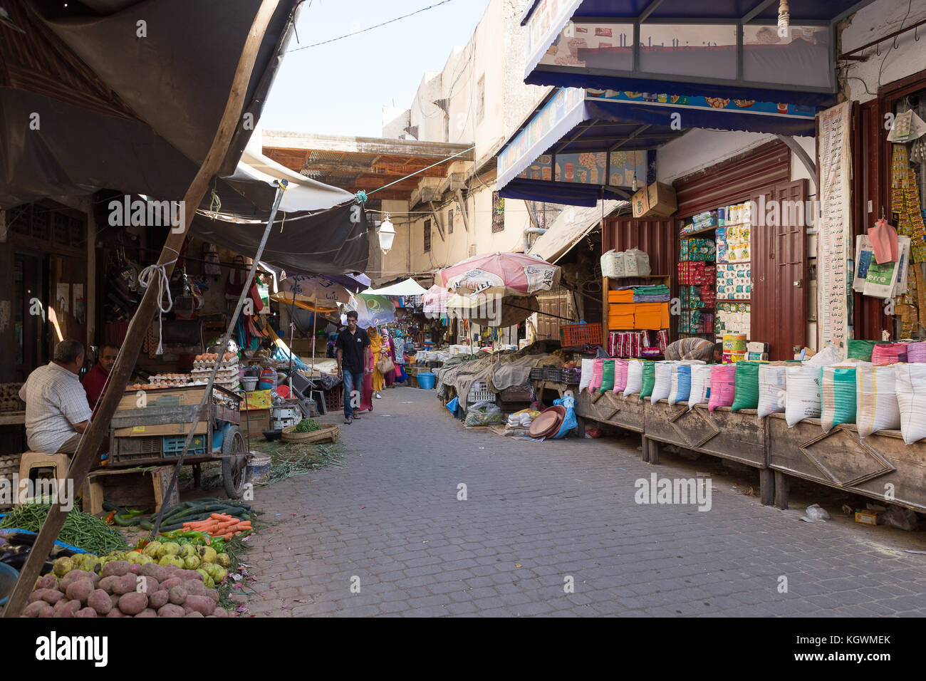 Street Market in The Medina (Old City), Fez, Morocco Stock Photo - Alamy