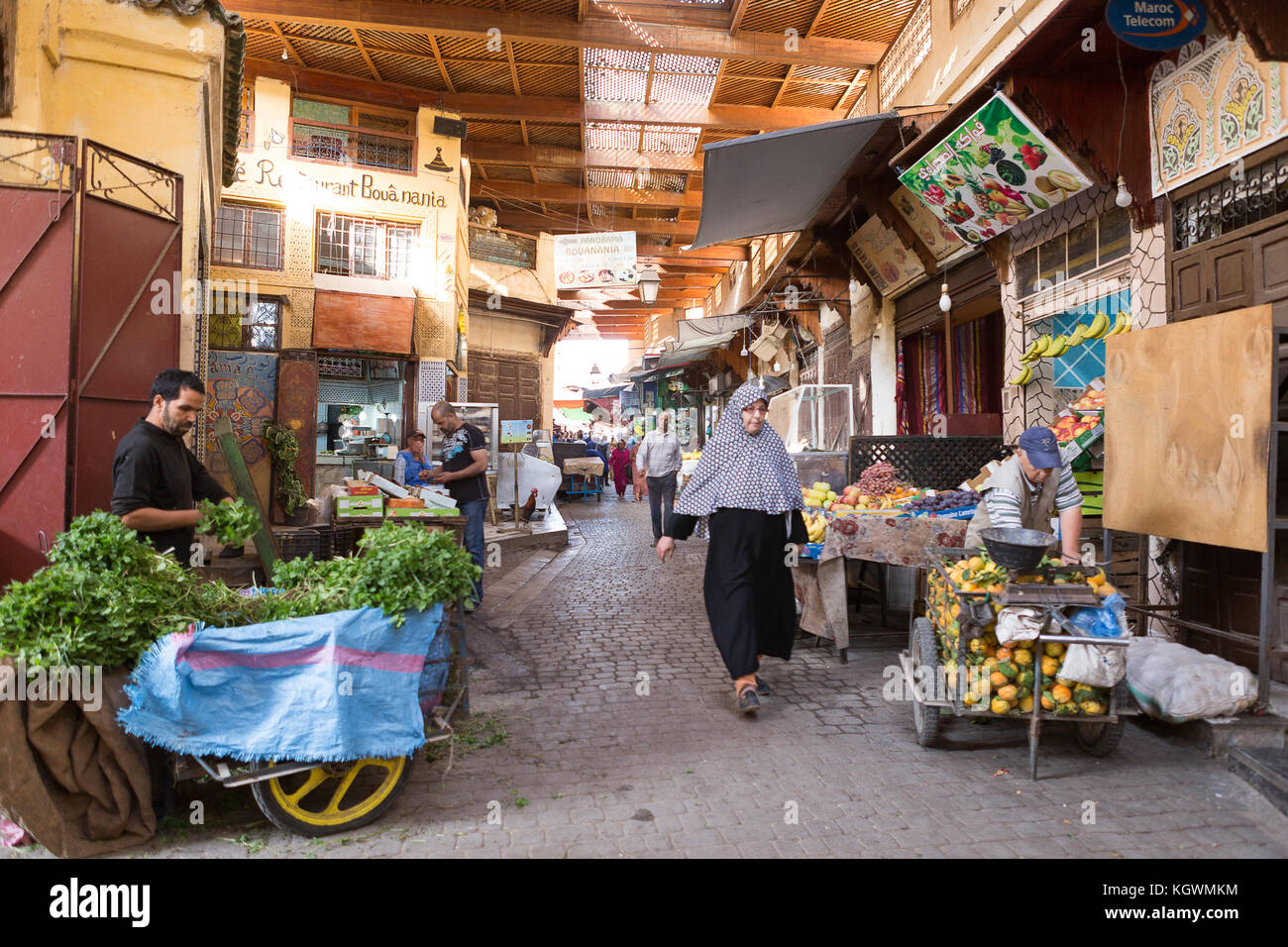 Street Market in The Medina (Old City), Fez, Morocco Stock Photo - Alamy
