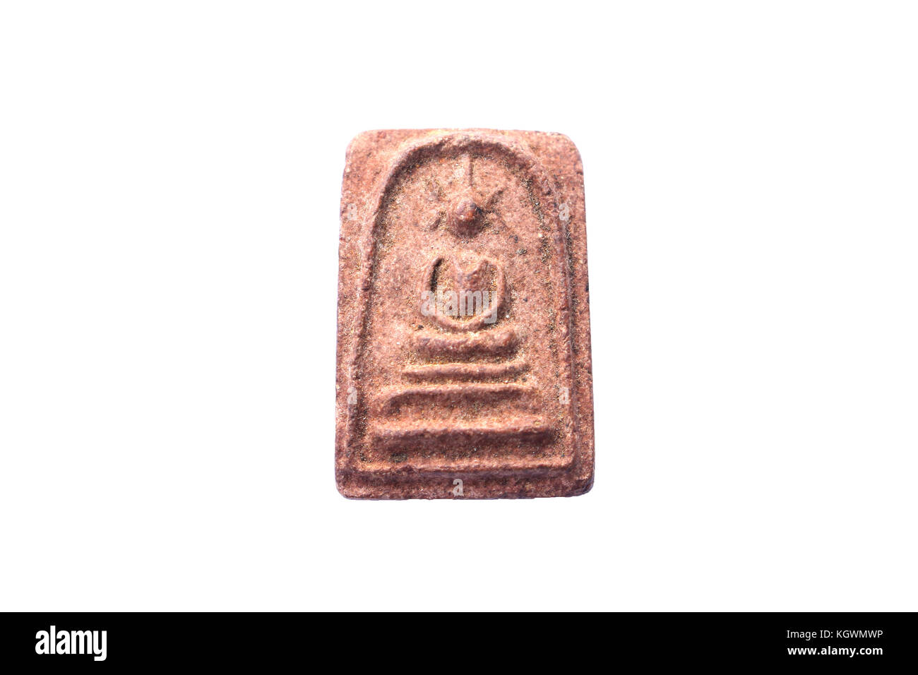 Sacred buddhist clay objects on isolated Stock Photo - Alamy