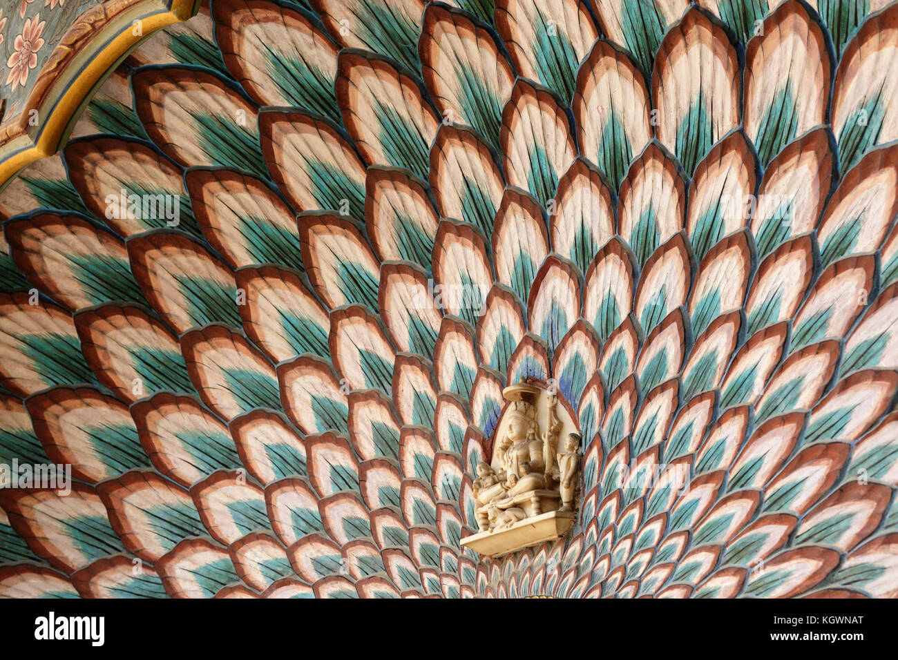 Detail at Peacock gate City Palace, Jaipur, Rajasthan, India, Asia ...