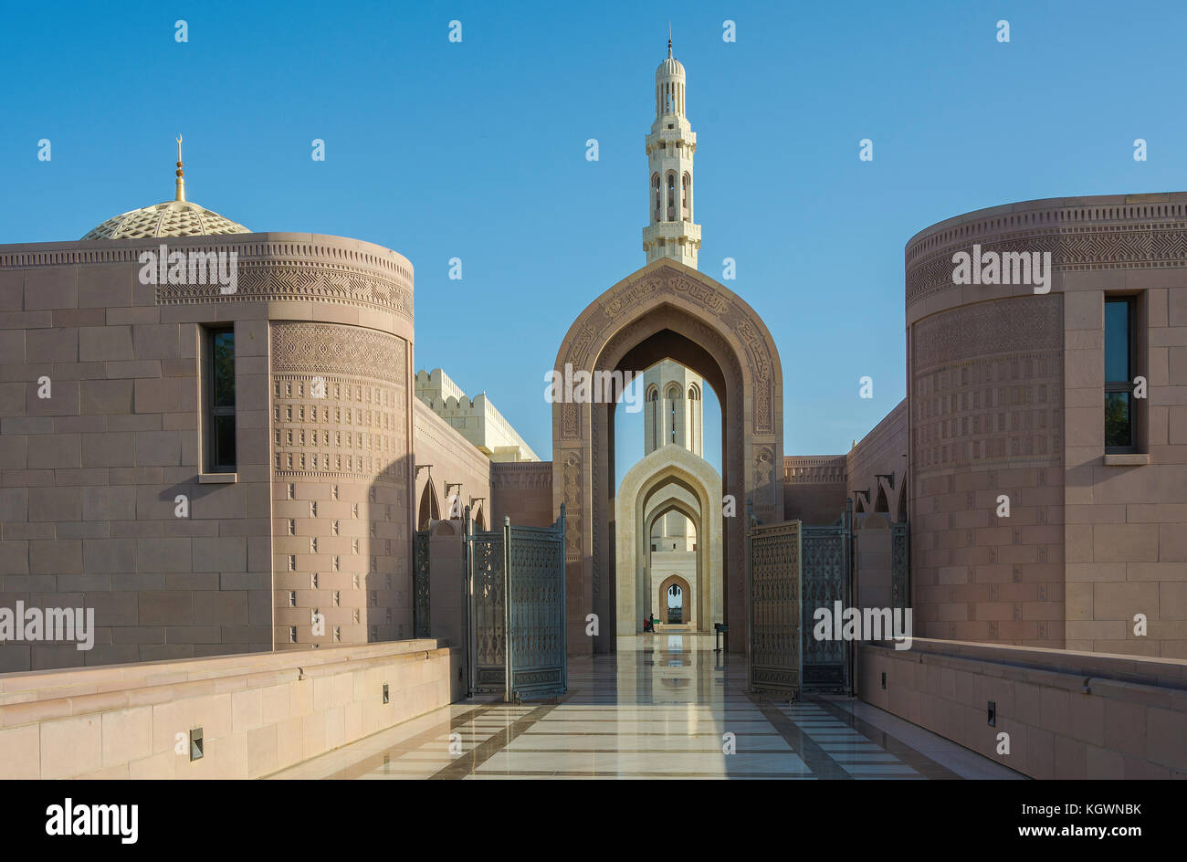 Sultan Qaboos Grand Mosque located in the Omani capital of Muscat is ...