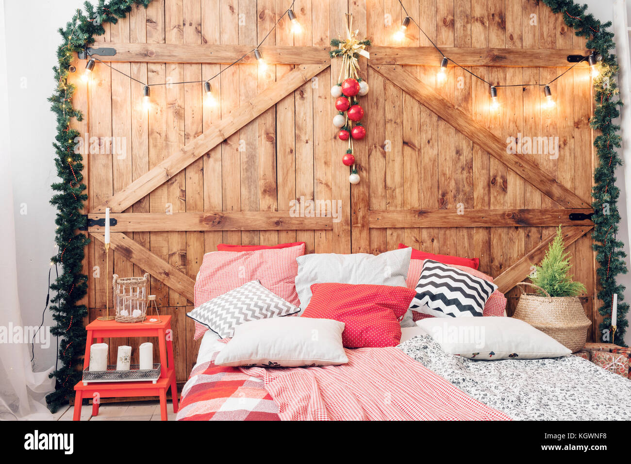 Christmas stocking bedroom hi-res stock photography and images - Alamy