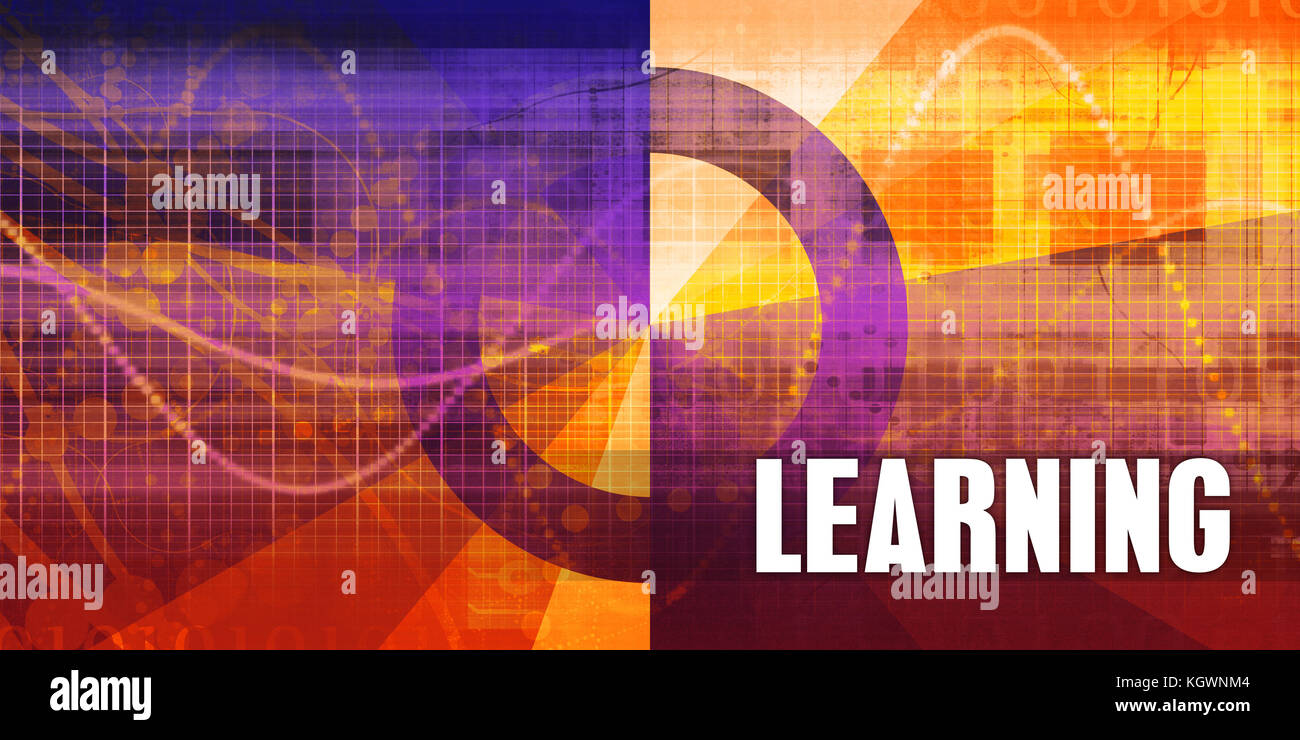 Learning Focus Concept on a Futuristic Abstract Background Stock Photo ...
