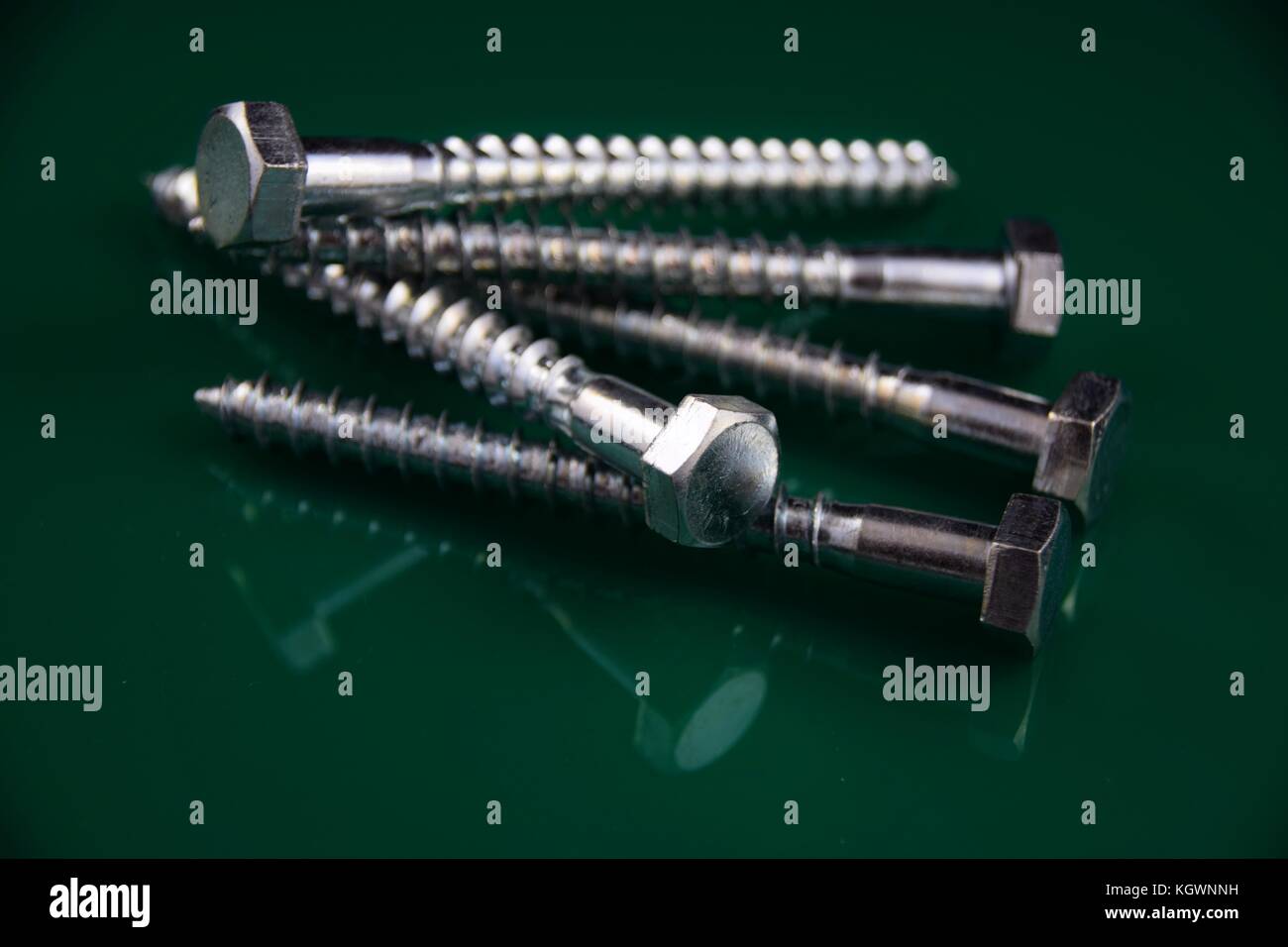 great hexagon head screws Stock Photo - Alamy