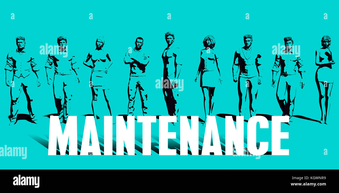 Maintenance Focus with Business People United Art Stock Photo - Alamy