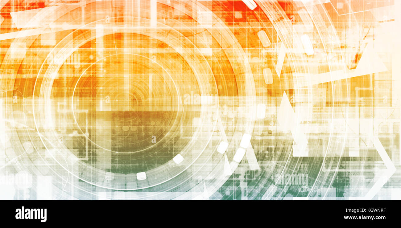 Modern Science Research and Engineering Design Art Stock Photo - Alamy