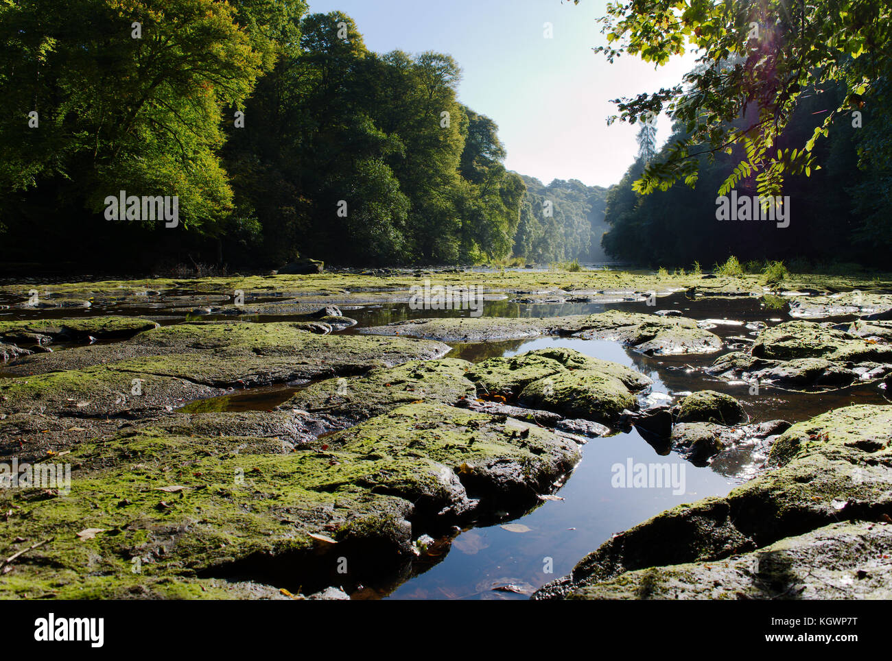 Sandstone riverbed , River Ayr, Peden's Cove, Failford, South Ayrshire ...
