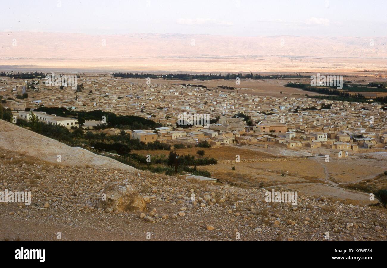 Panoramic view facing southeast of Jericho, West Bank, Israel, as seen ...
