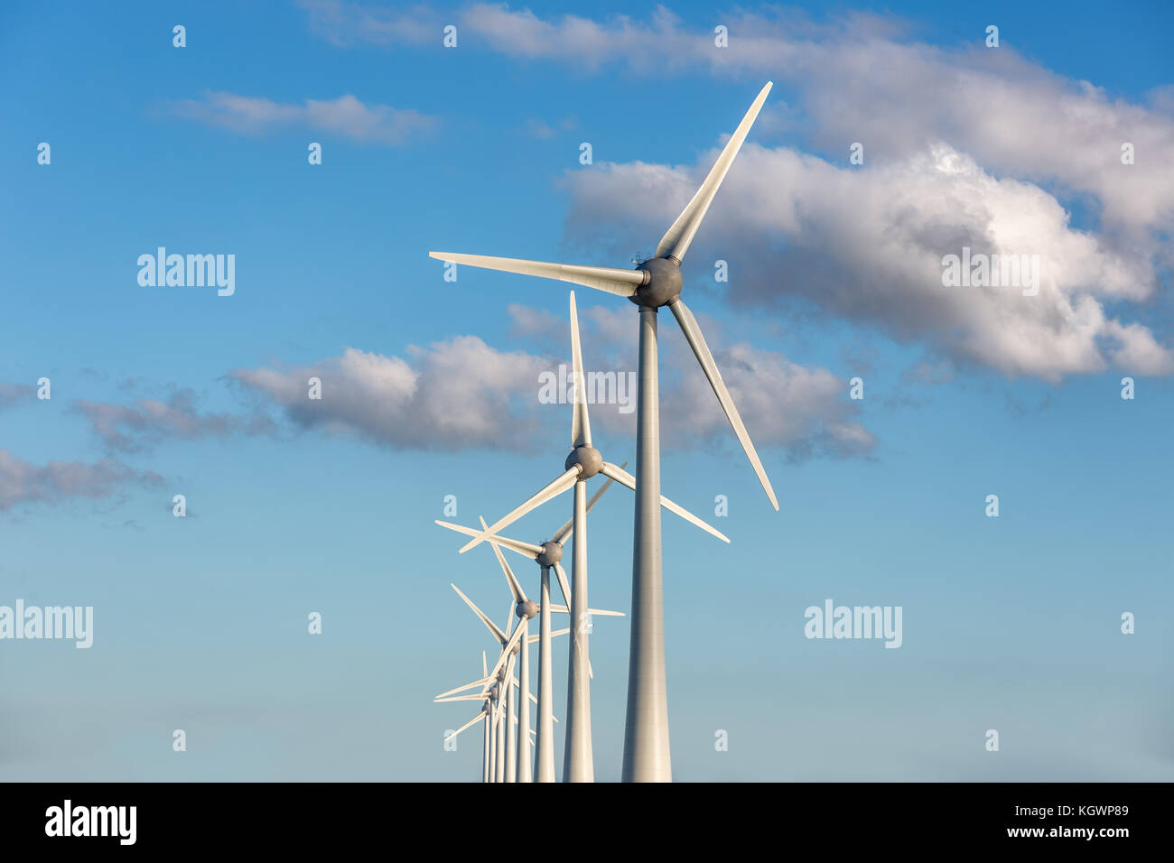Row modern wind turbines hi-res stock photography and images - Alamy