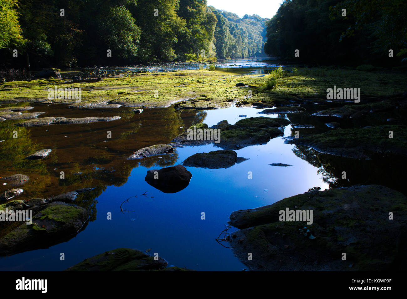 Sandstone riverbed , River Ayr, Peden's Cove, Failford, South Ayrshire ...