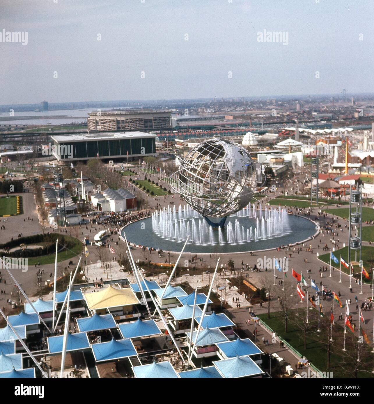 Panoramic aerial view facing north-northwest, taken from atop the New ...