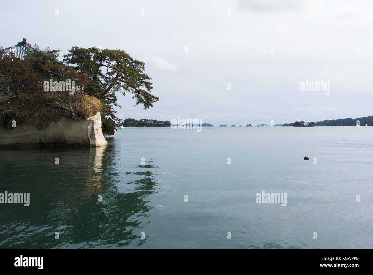 A Calm Sea, Matsushima Bay, Miyagi, Japan (Godaido Temple Hall Stock ...