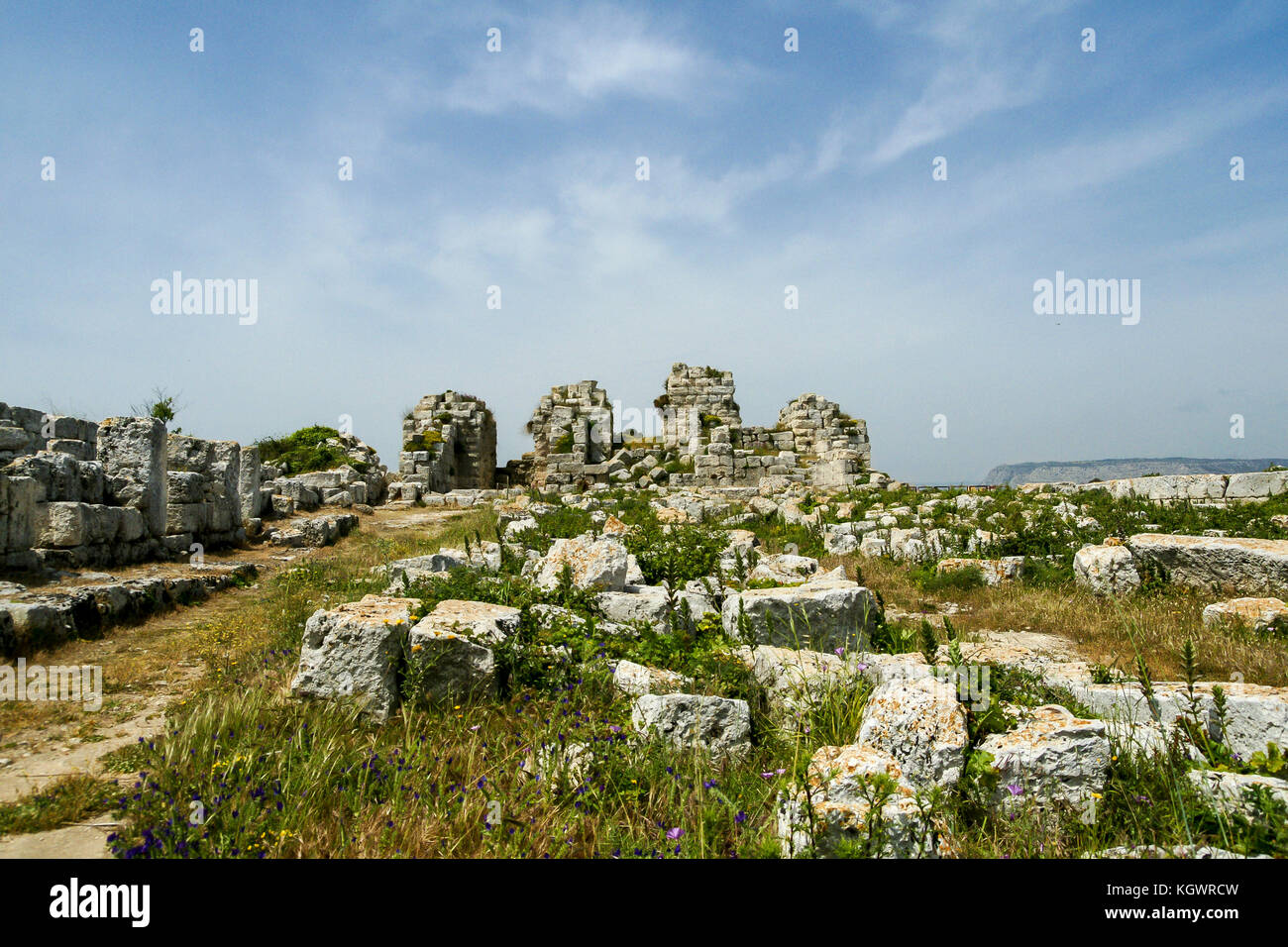 Euryalus Fortress Ruins (Castello Eurialo Stock Photo - Alamy