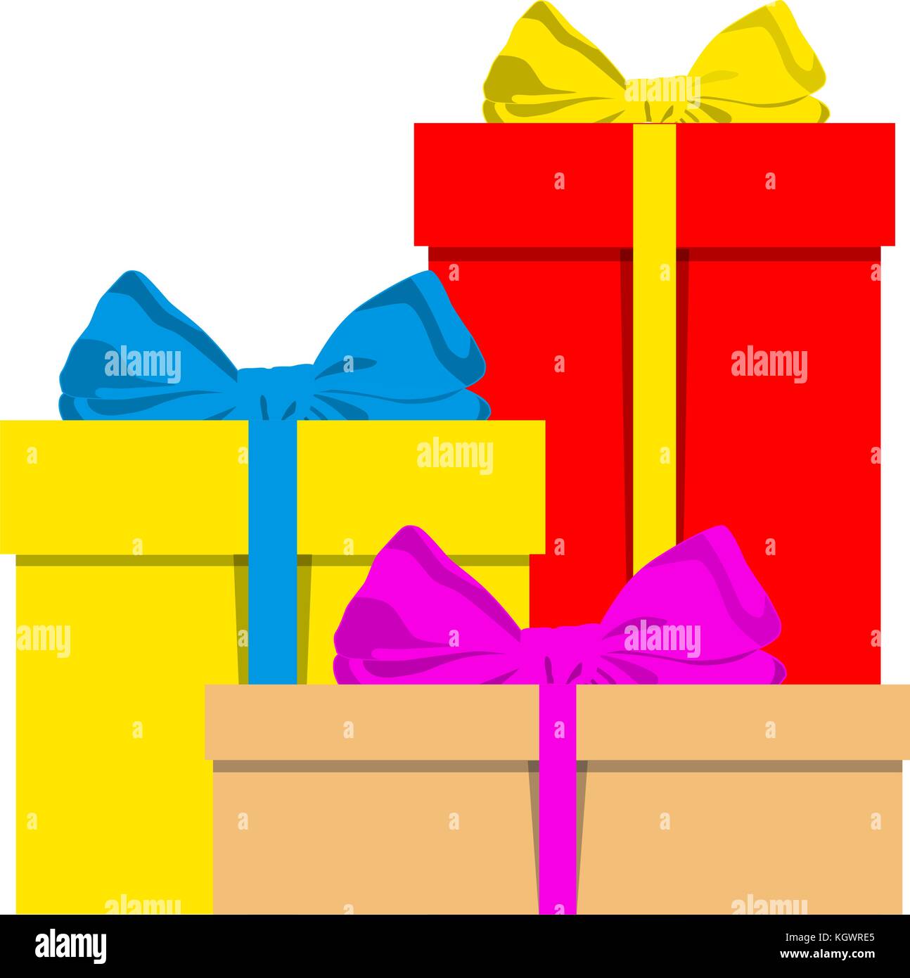 Big pile of colorful wrapped gift boxes holiday new year poster Stock ...