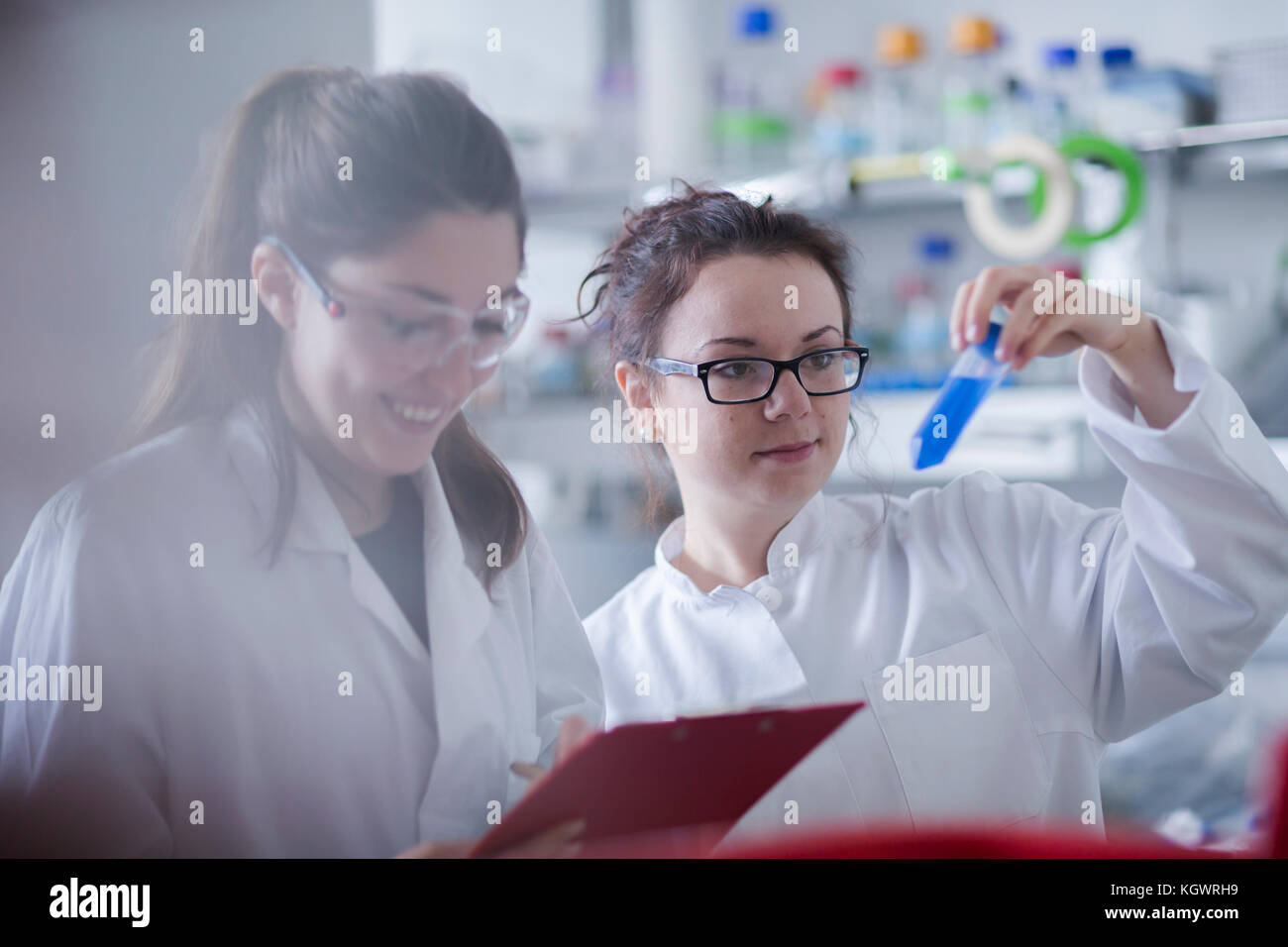 Female scientists working in a laboratory Stock Photo - Alamy