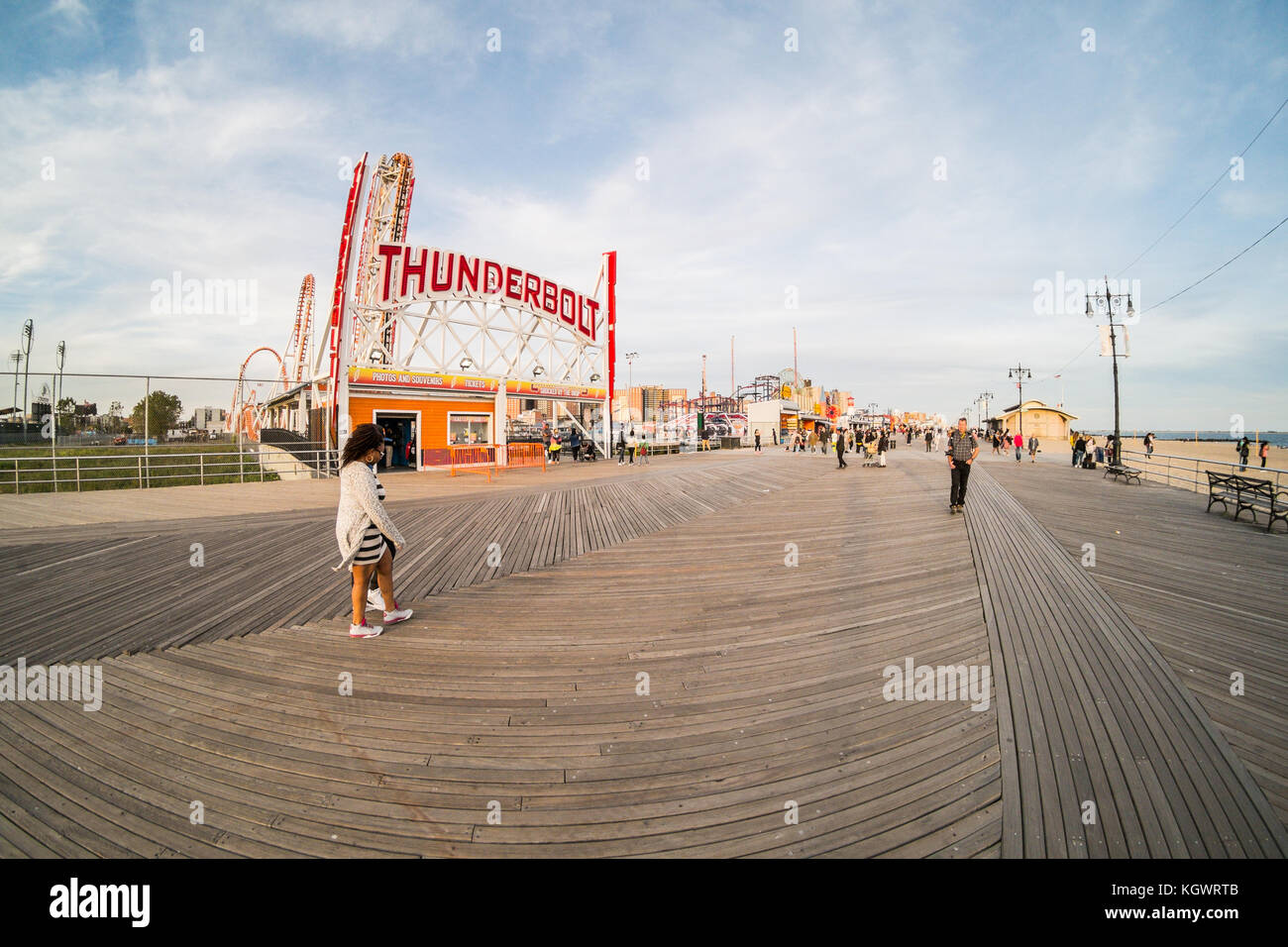 Thunderbolt rollercoaster ride, Coney Island Luna Park, Brooklyn, New ...