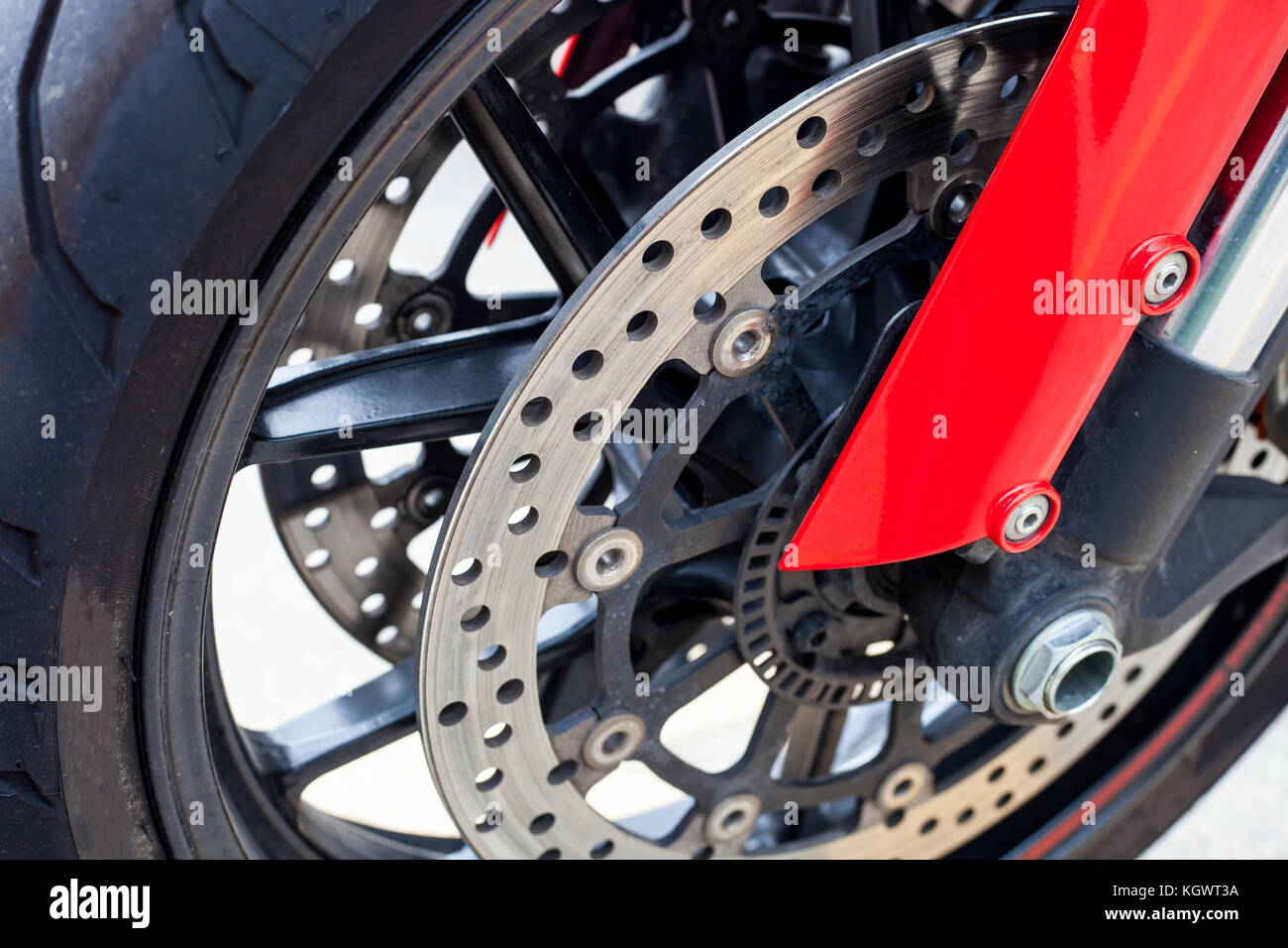 Red and black motor bike hi-res stock photography and images - Alamy