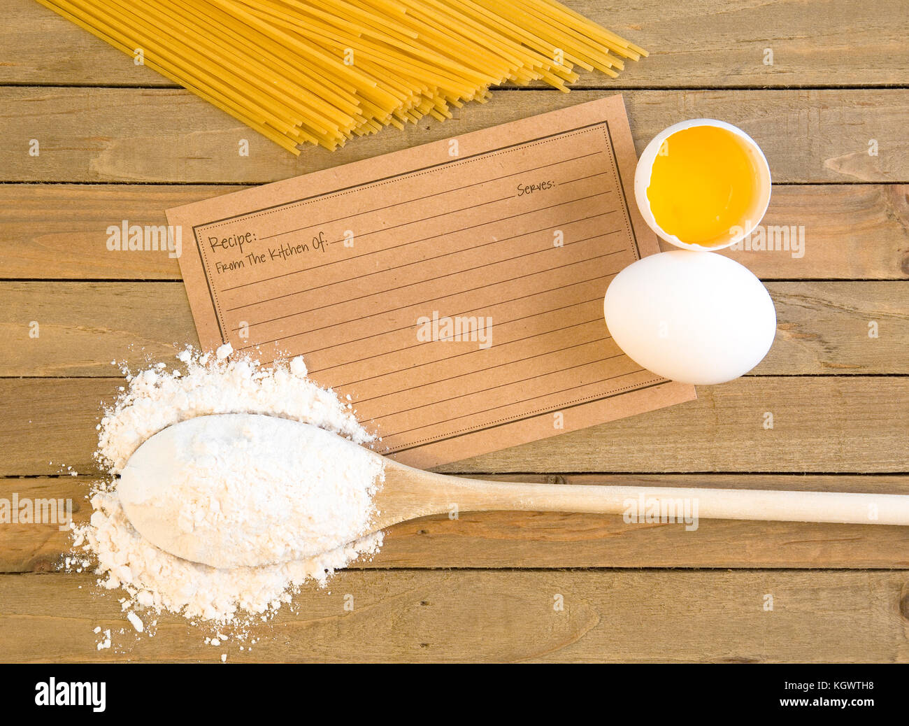 Baking Background with Customizable Recipe Card Stock Photo - Alamy