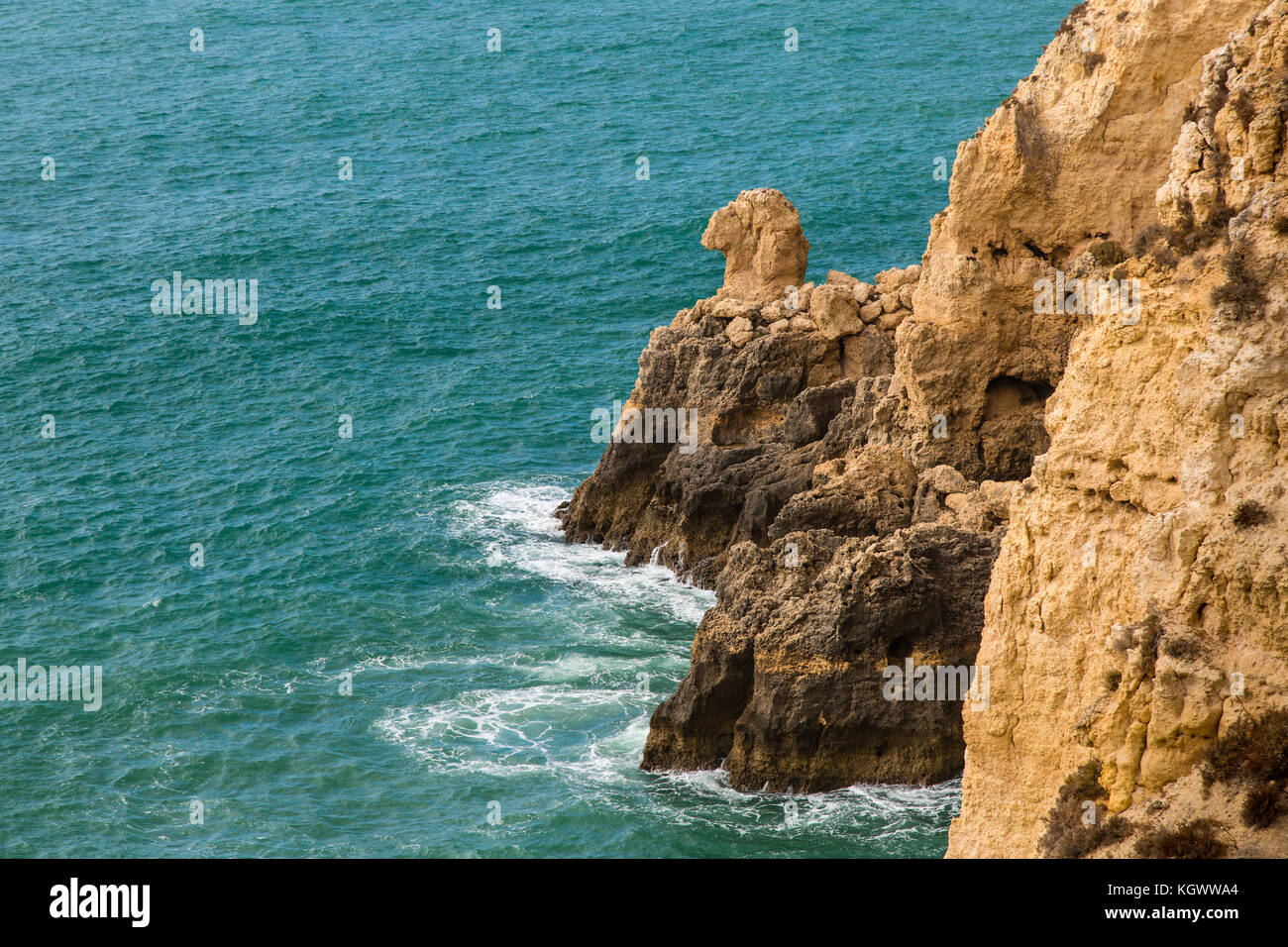 "Ponte da Piedade" in the Cliffs in Lagos National Park. A very famous ...