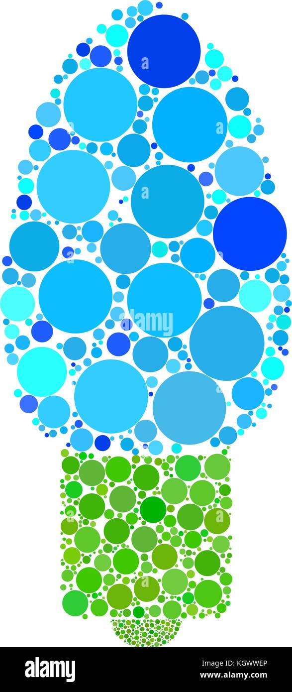 christmas light bulb dots isolated on white background Stock Vector ...