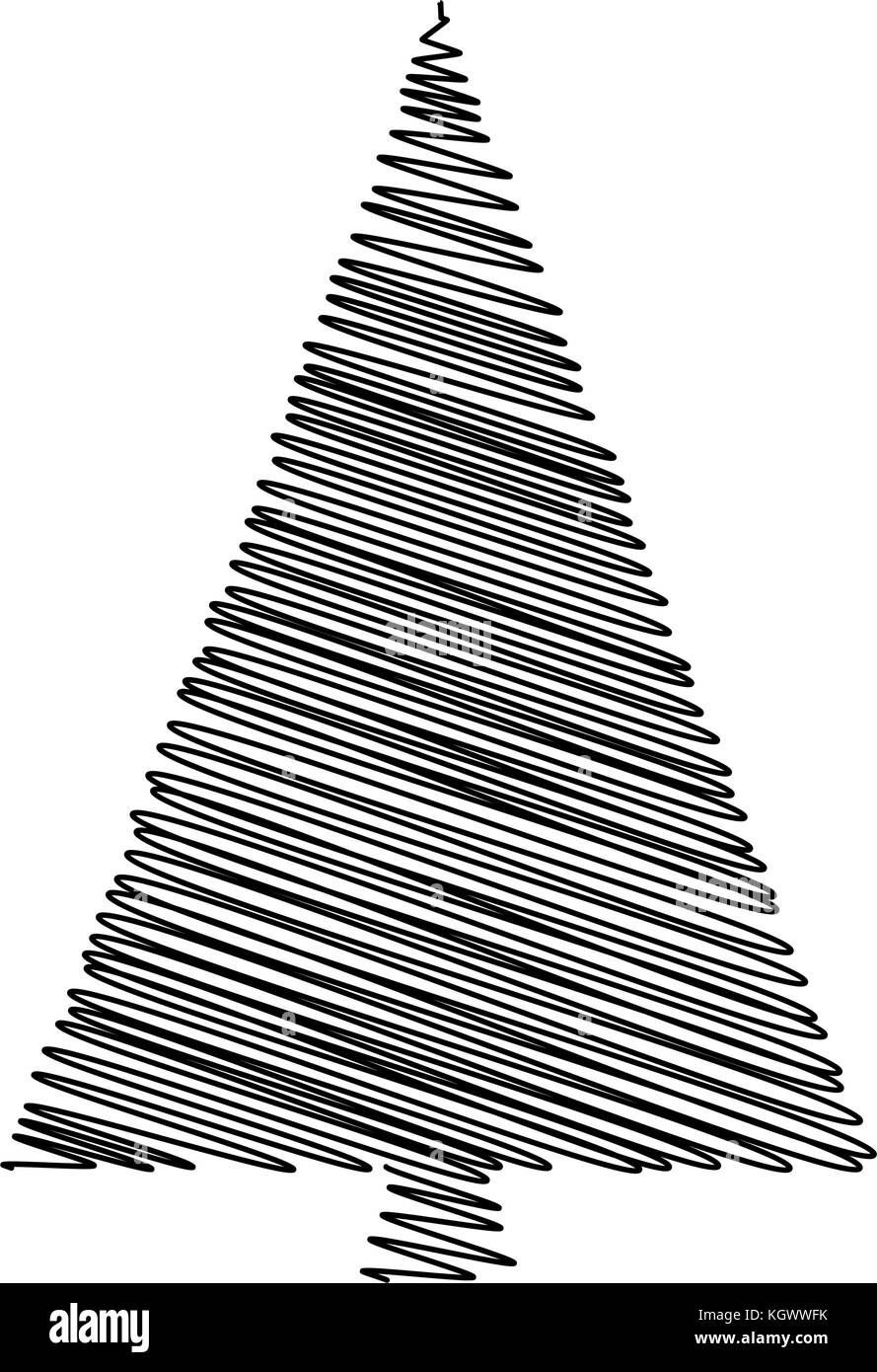 Scribble tree cartoon Black and White Stock Photos & Images - Alamy