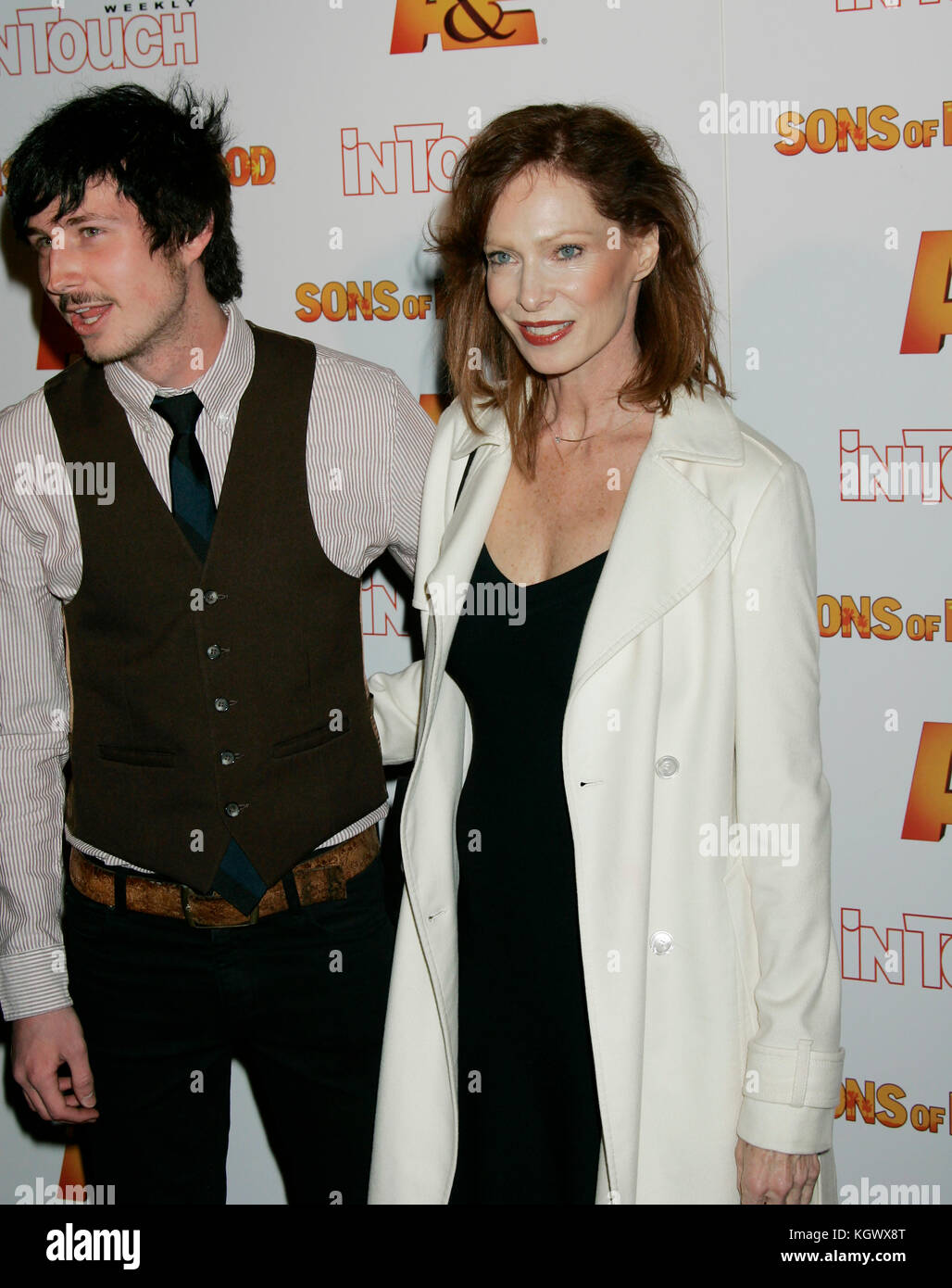 Adam Moonves, and his mother, Nancy Moonves (R) arrive at the cable ...