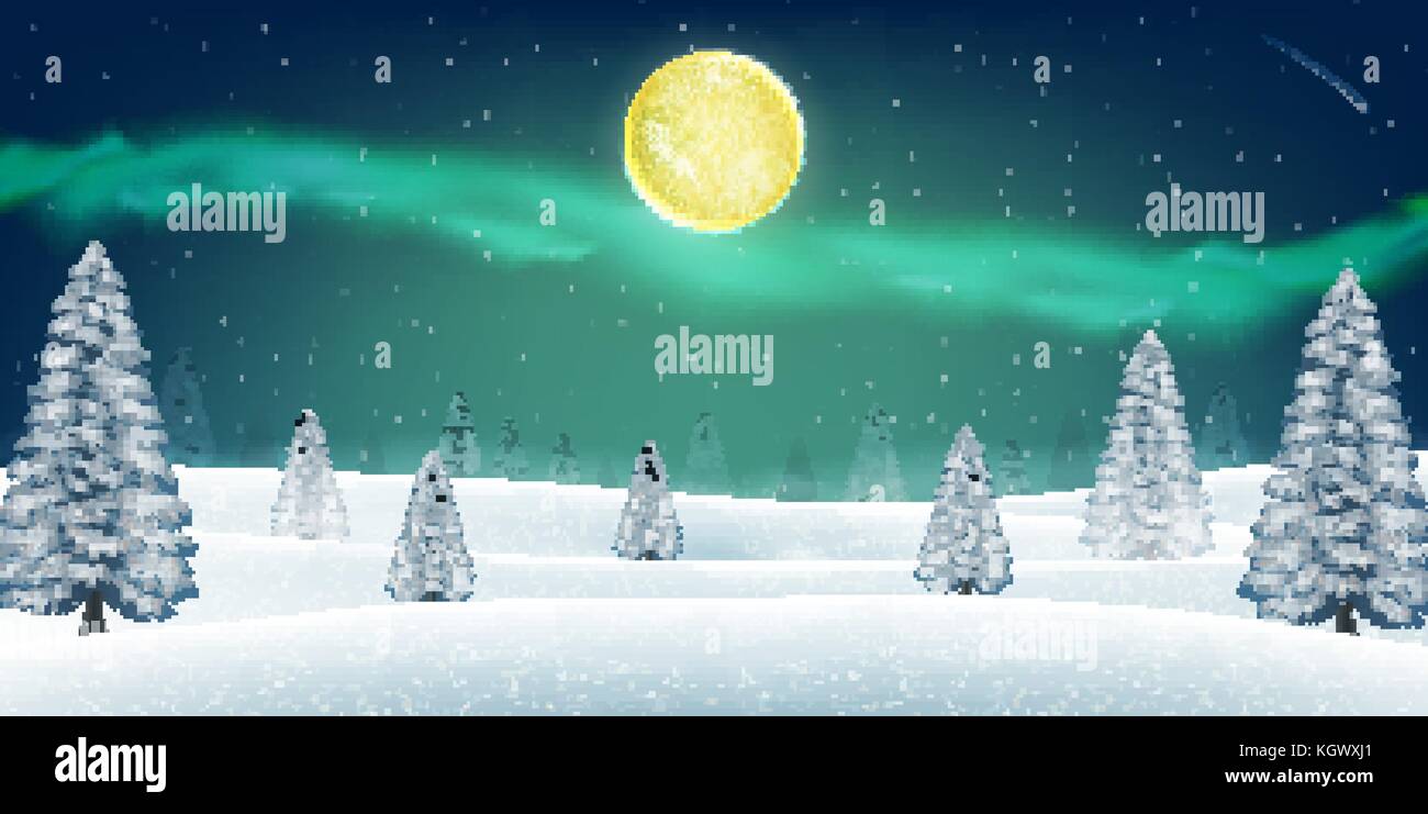 Beautiful trees in forest blue sky Stock Vector Images - Alamy