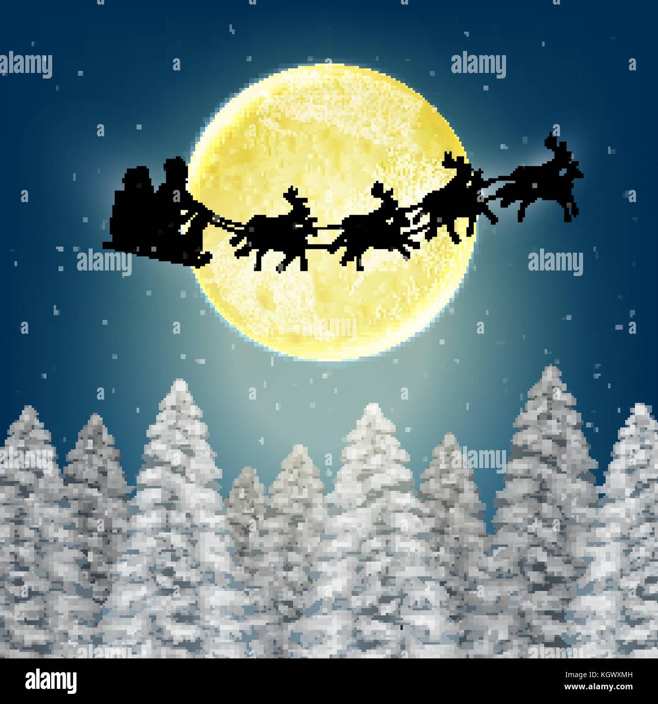 Tree silhouette over white Stock Vector Images - Alamy