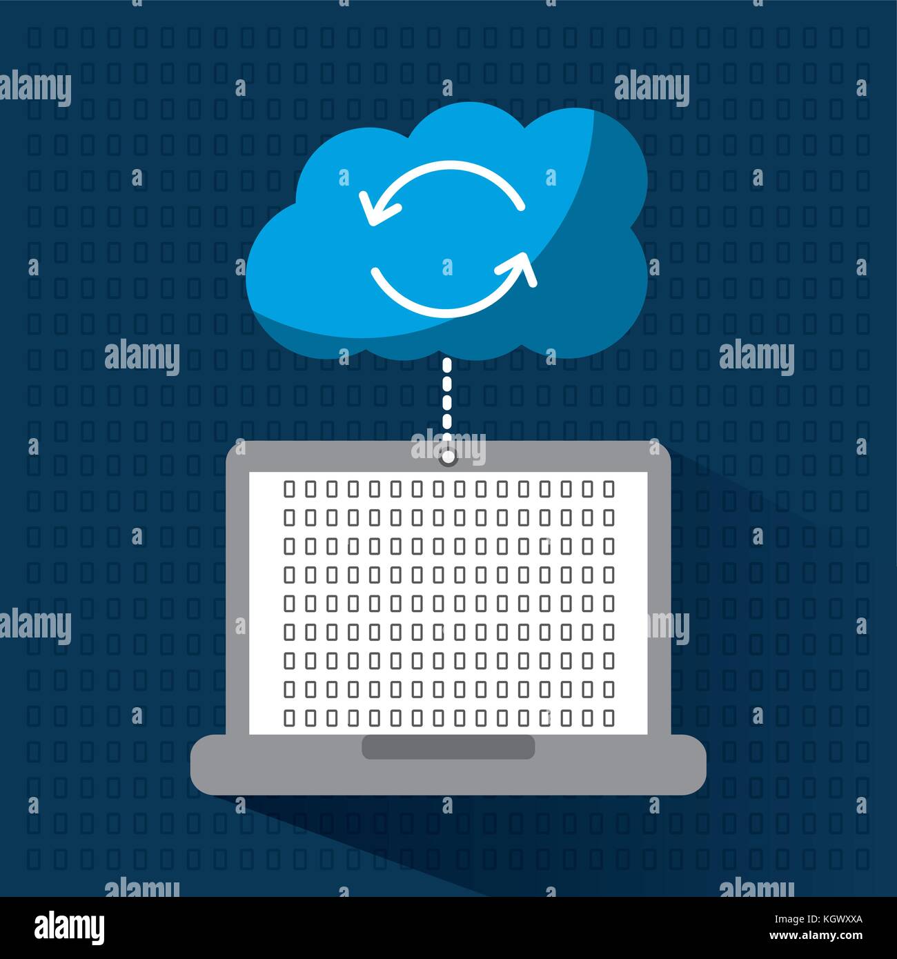 Laptop cloud binary search hi-res stock photography and images - Alamy