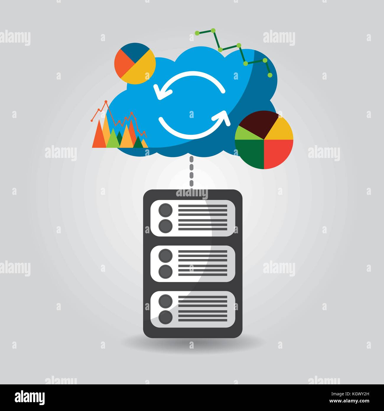 data base center server storage graph chart financial cloud Stock ...