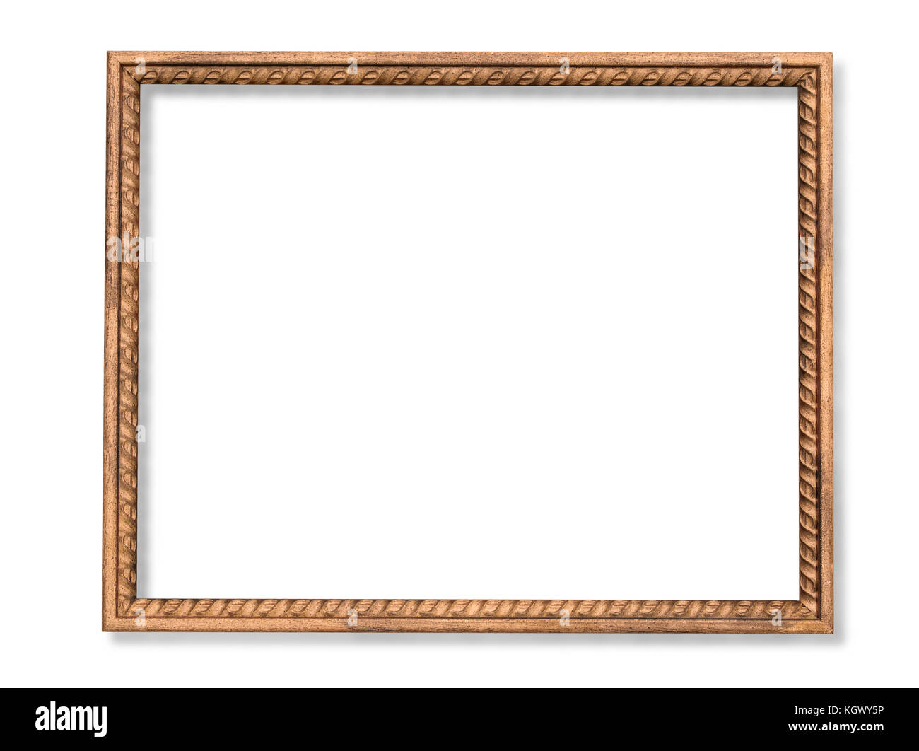 wooden frame isolated on white background Stock Photo - Alamy