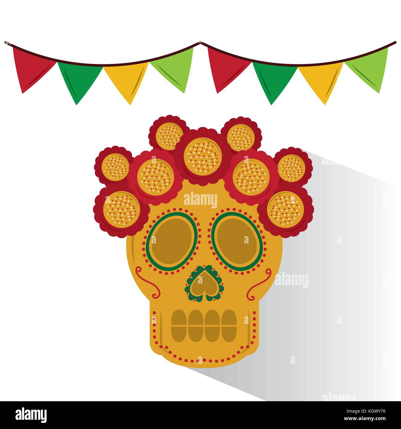 Dead flower garland Stock Vector Images - Alamy