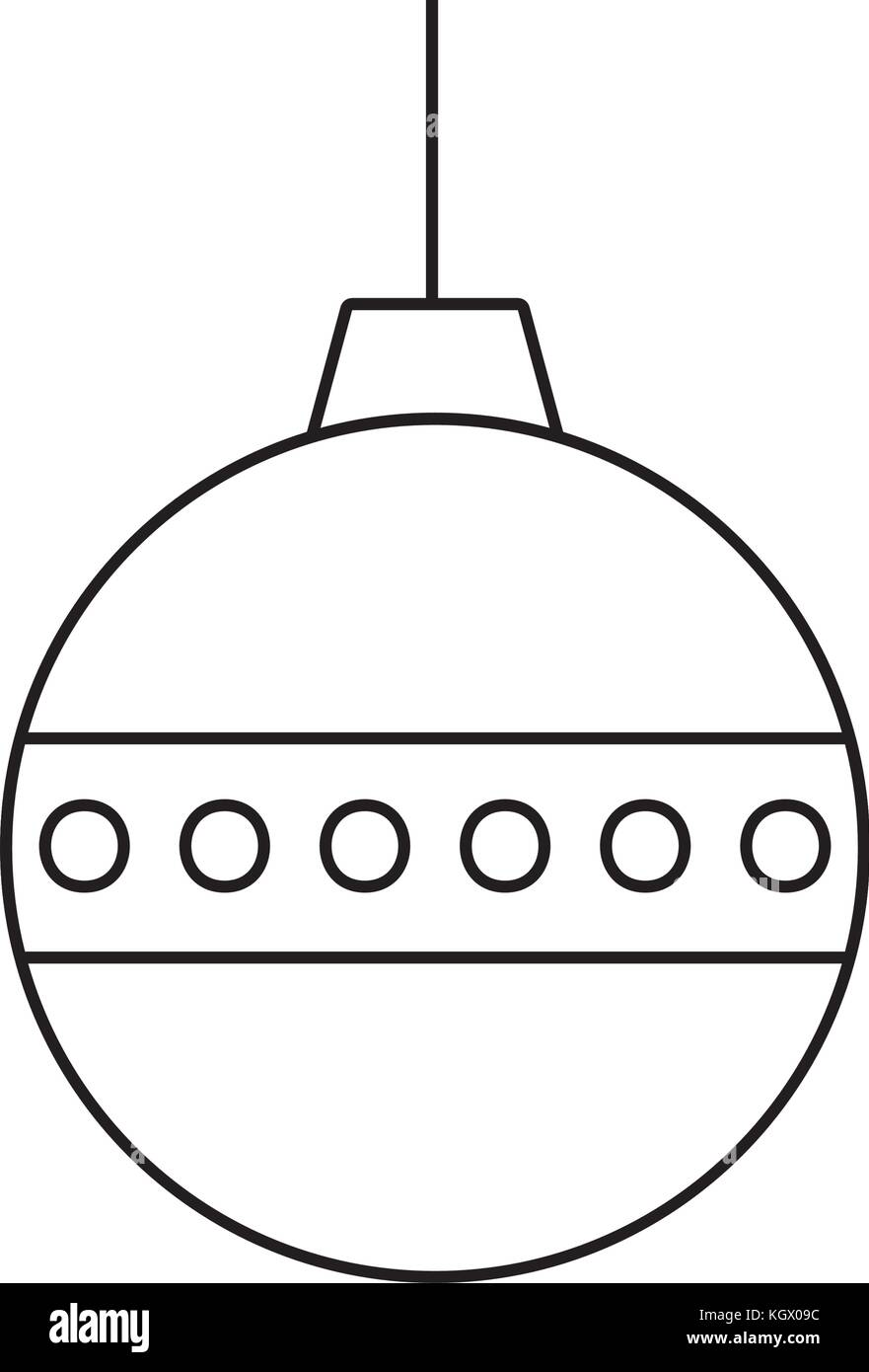 merry christmas ball fragile decoration image Stock Vector Image & Art ...