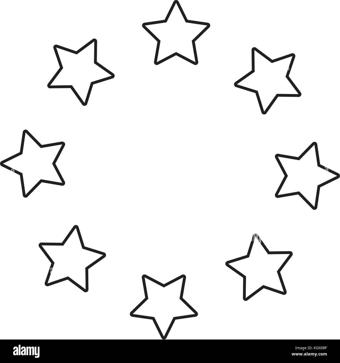 christmas star circle frame decoration festive Stock Vector Image & Art ...