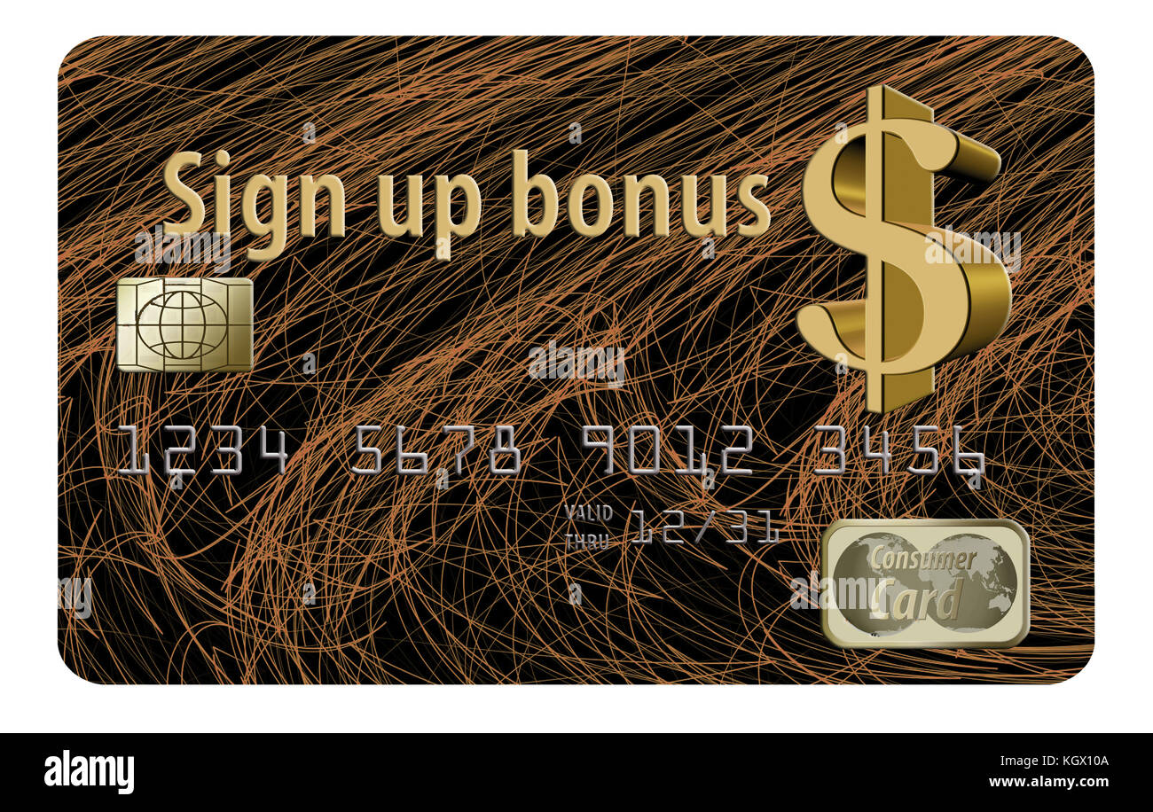 A rewards credit card is isolated on a white background. Goes with idea ...