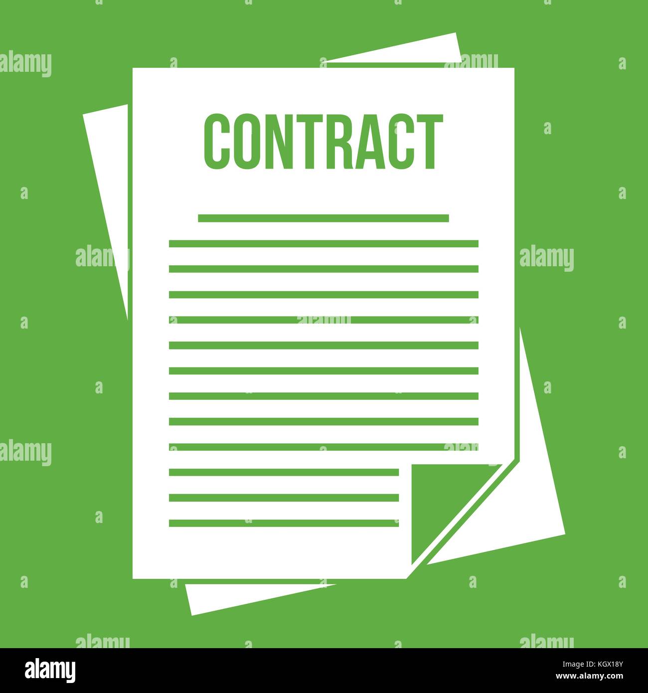 Contract icon green Stock Vector Image & Art - Alamy