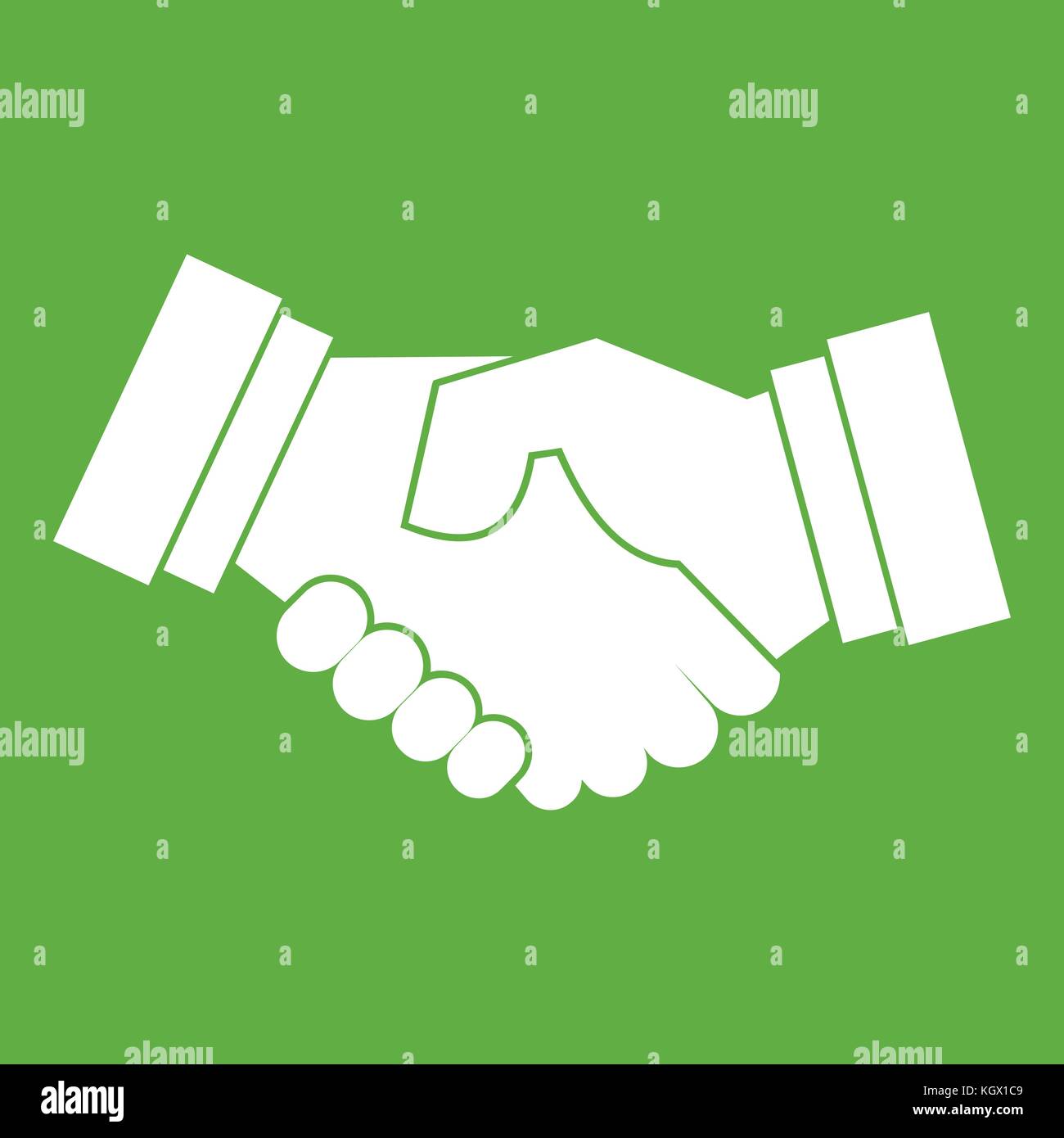 Handshake icon green Stock Vector Image & Art - Alamy