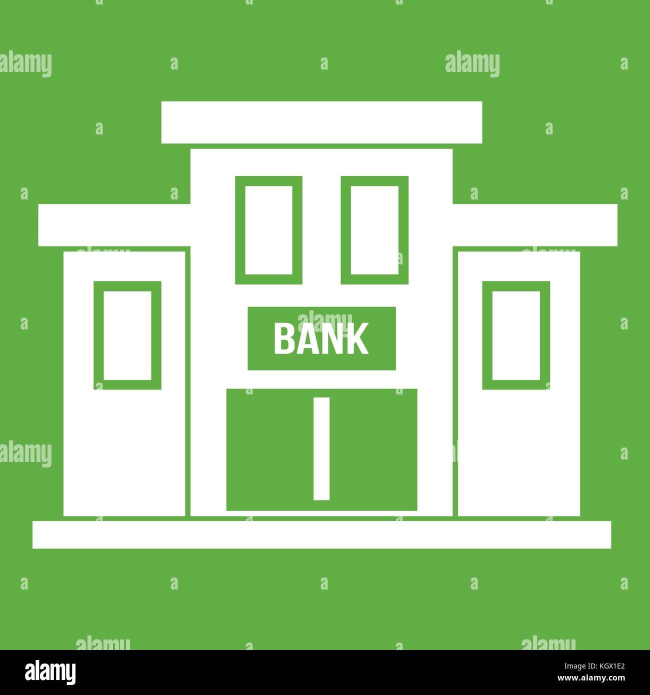 Bank building icon green Stock Vector Image & Art - Alamy