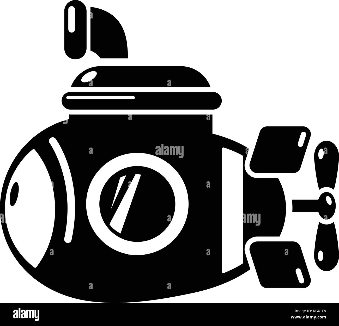 Submarine ocean icon, simple black style Stock Vector Image & Art - Alamy