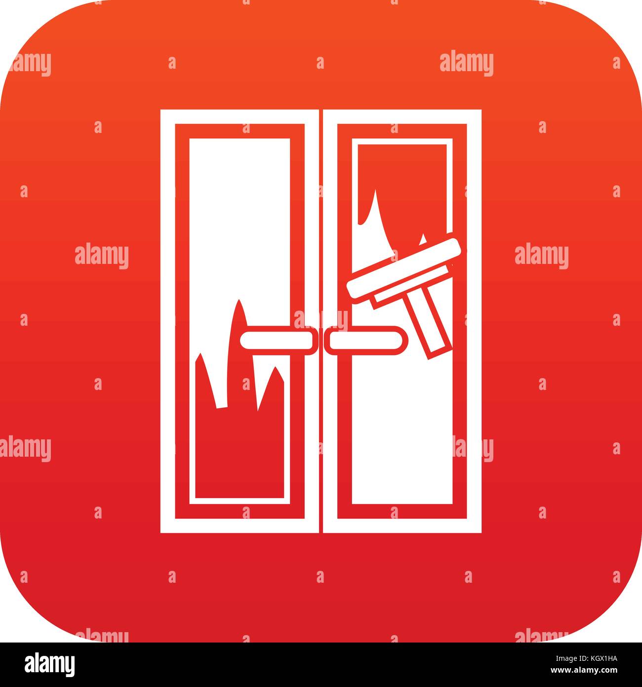 Window cleaning icon digital red Stock Vector Image & Art - Alamy