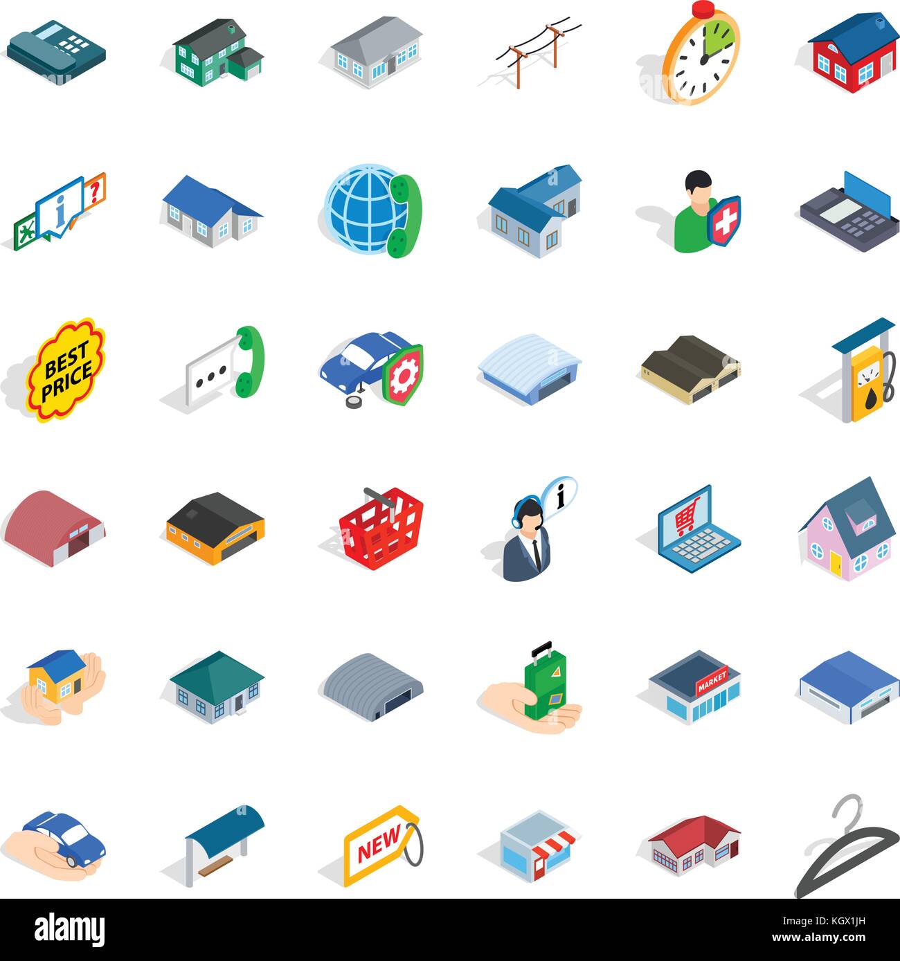 Window icons set, isometric style Stock Vector Image & Art - Alamy
