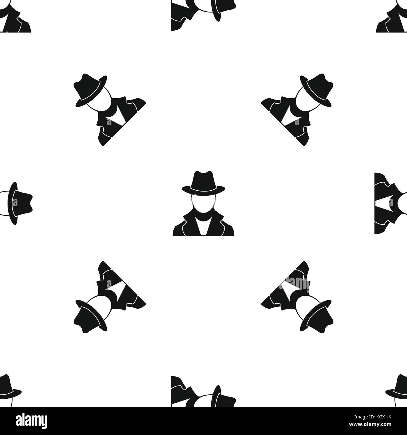 Spy pattern seamless black Stock Vector Image & Art - Alamy