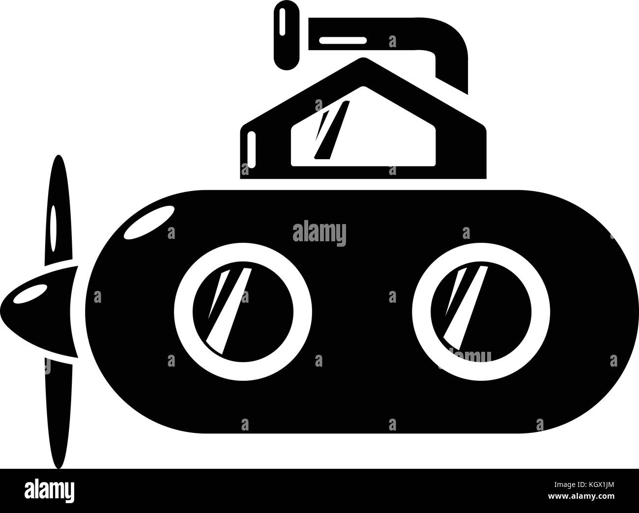 Submarine periscope icon, simple black style Stock Vector Image & Art ...